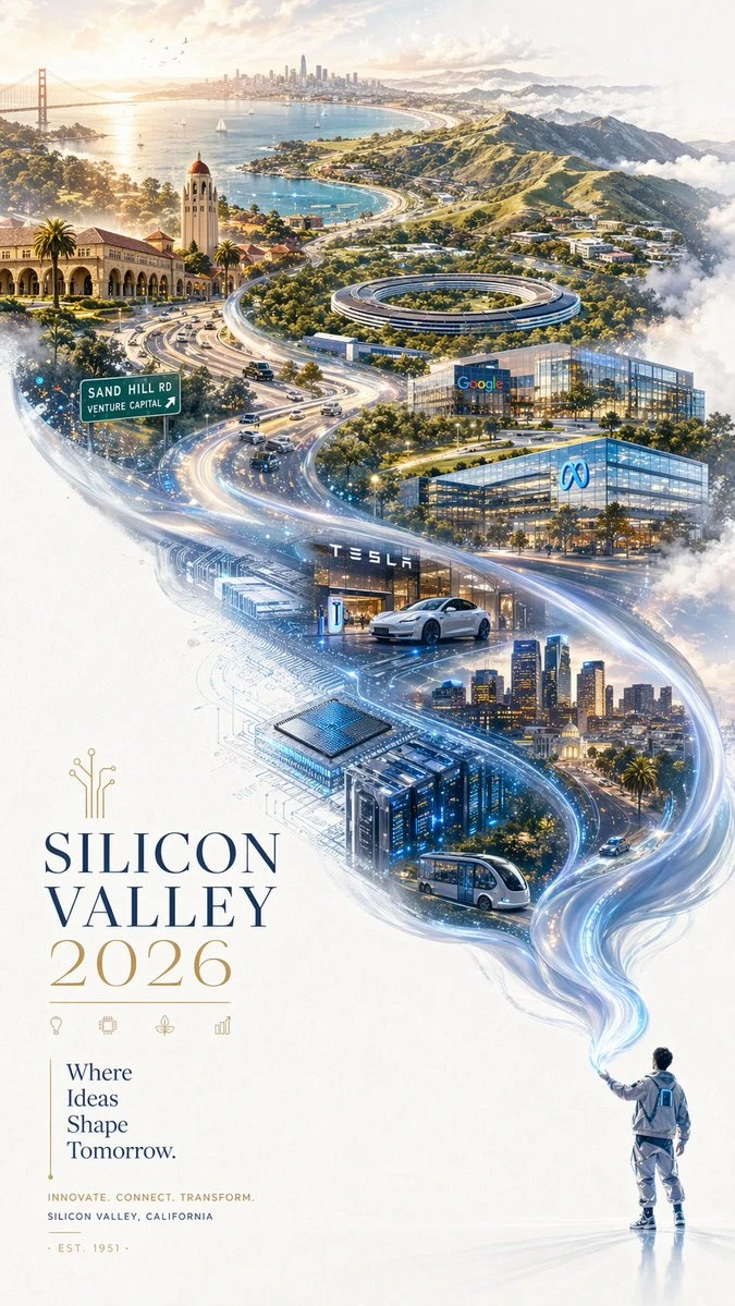 Prompt Póster Promocional Silicon Valley 2026 para GPT Image 2 | Image2